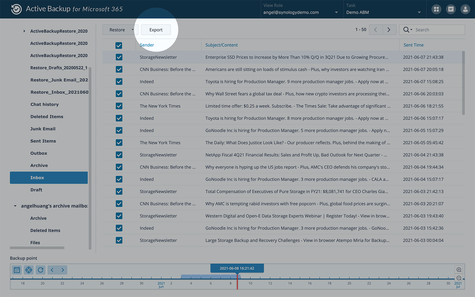 Active Backup for Microsoft 365 (Office 365) | Synology Inc.