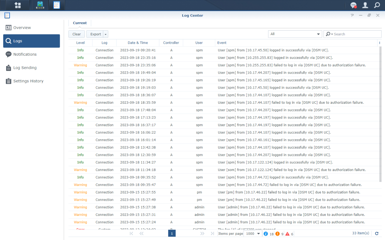 Log Center | Synology Inc.