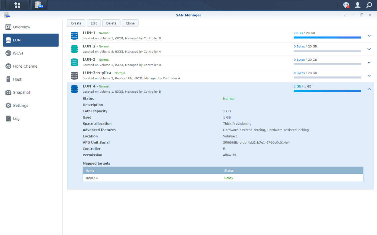 SAN Manager | 群暉科技 Synology Inc.