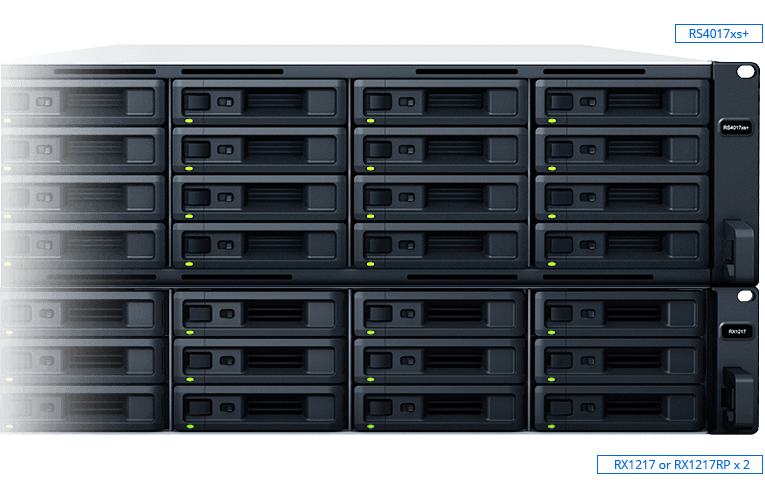 Synology RackStation RS4017xs+ 16 Bay Diskless NAS - Xeon D-1541 8 Core CPU